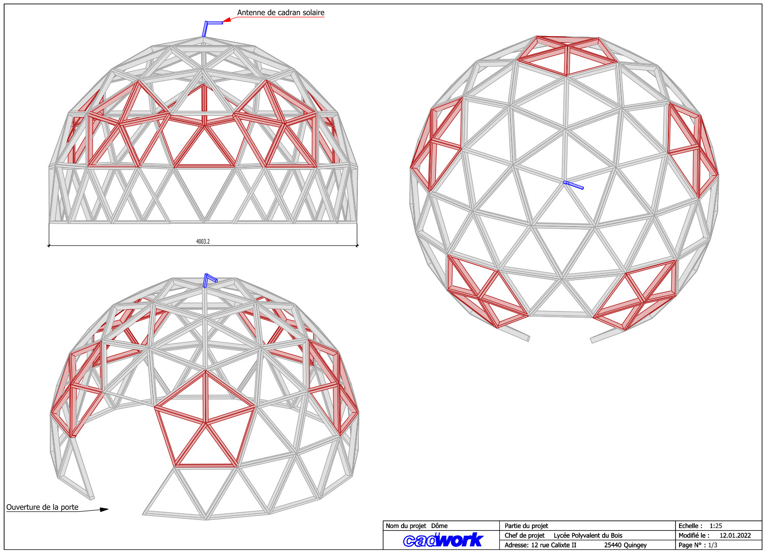 Un dôme géodésique | Lycée du bois